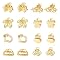 Amazon.com : CWJCYTNSN 16PCS Small Metal Hair Claw Clips, Gold Mini ...