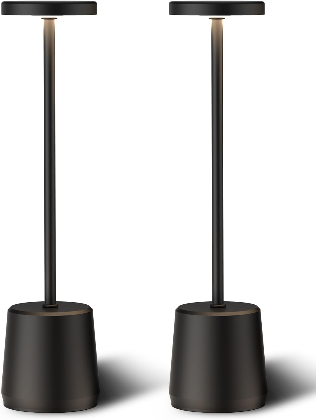 2 Pack Rechargeable Table Lamp - Cordless LED Lamp with 6000mAh Battery ...