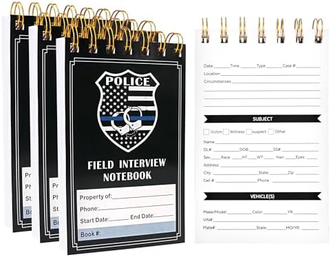 Amazon.com : Police Field Interview Notebook, Public Safety Police ...