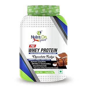Nutra On Sport Pro Whey | 24g Protein Per Serving | 5.5g BCAA | With ...