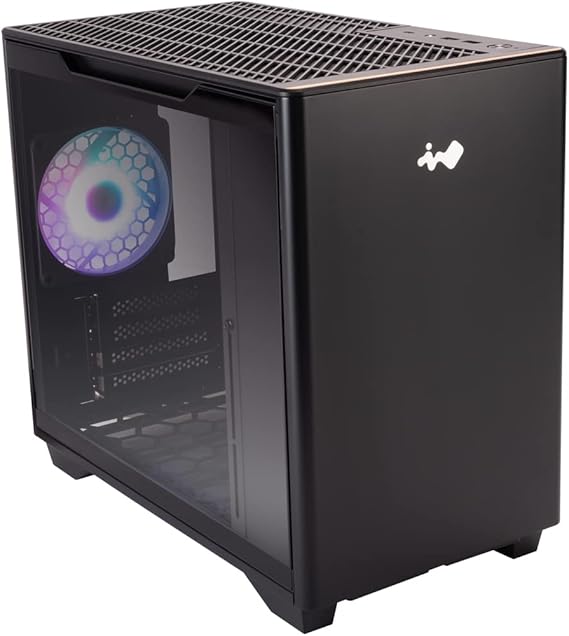 Amazon.com: InWin A3 MicroATX IW-CS-A3BLK-1AM120S Gaming Chassis, Build-in ARGB Fan, Black ...