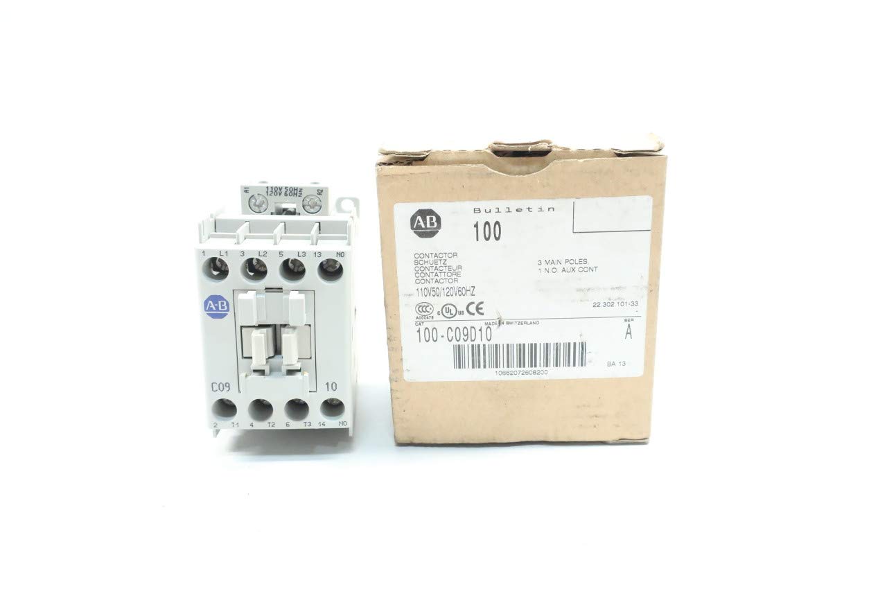 ALLEN BRADLEY 100-C09D10 AC CONTACTOR 120V-AC 25A 5HP SER A: Amazon.com ...