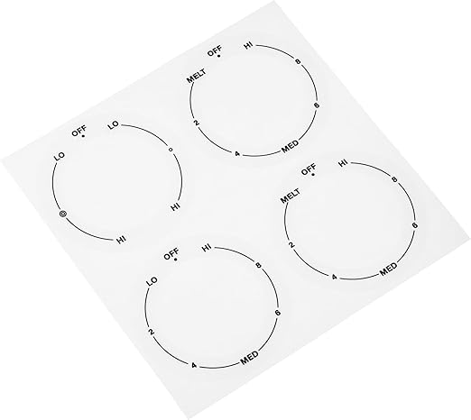 Amazon.com: HALLMERS 4X Cooktop Lo-Med-Hi Set Counter-Clockwise Dial ...