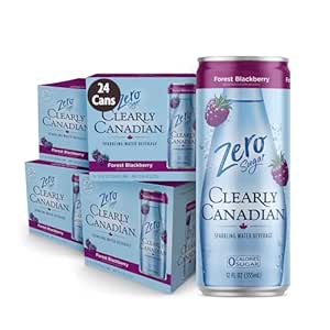 Amazon.com: Clearly Canadian Forest Blackberry Cans Sparkling Water, 24-Pack (Regular & Zero ...