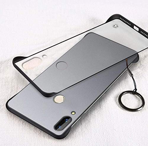 MOBITUSSION® Slim Matte Transparent Back Cover for Samsung M20 (Black ...