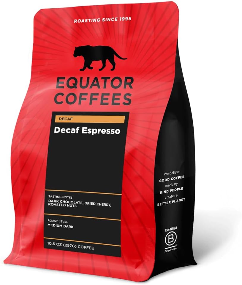Amazon.com : Equator Coffees, Decaf Espresso, Whole Bean Decaf Coffee, Medium Dark Roast, Fresh ...