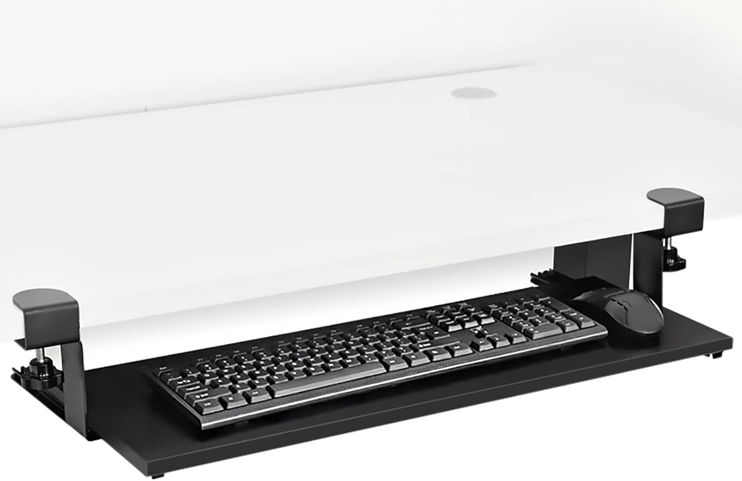 Ergonomic Desk Extender with Retractable Undermount Drawer Slide Out ...