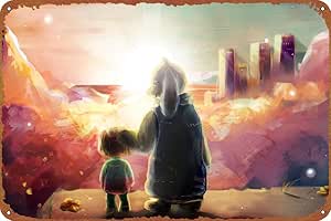 Amazon.com: Video Game Undertale Frisk Toriel Wall Decor Retro Tin ...
