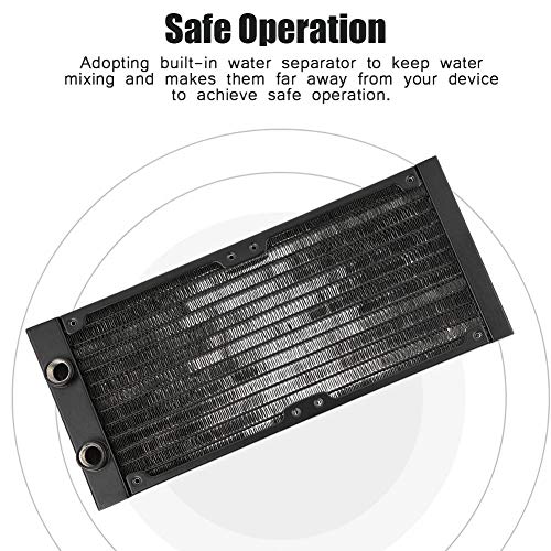 PC Heat Exchanger,12 Tubes Computer Heat Exchanger G1/4 Thread Water ...