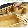 Amazon.com: CODOGOY Large Bamboo Box with Combination Lock with 3 Glass ...