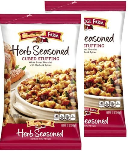 Amazon.com: Herb Seasoned Cubed Stuffing, 12 Oz Bag, White Bread with ...