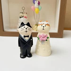 Amazon.com: YIKEMU Set of 2 Miniature Loving Couple Sculpture Resin ...
