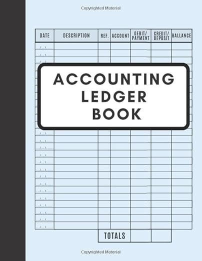 Accounting Ledger Book, Credit And Debit Register, Payment and Deposit ...