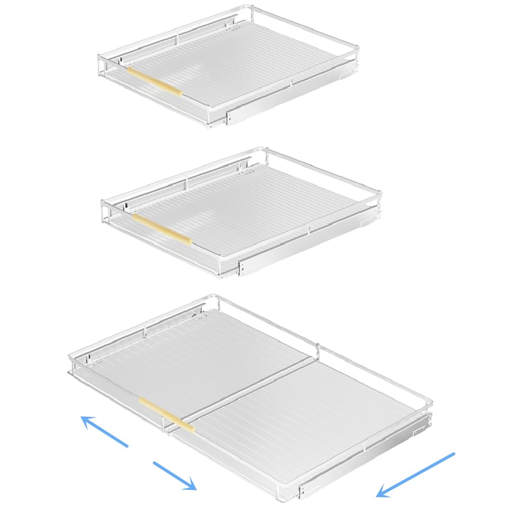 Amazon.com: MIYUPTC Expandable Pull Out Drawer 3Pack, Kitchen Cabinet ...