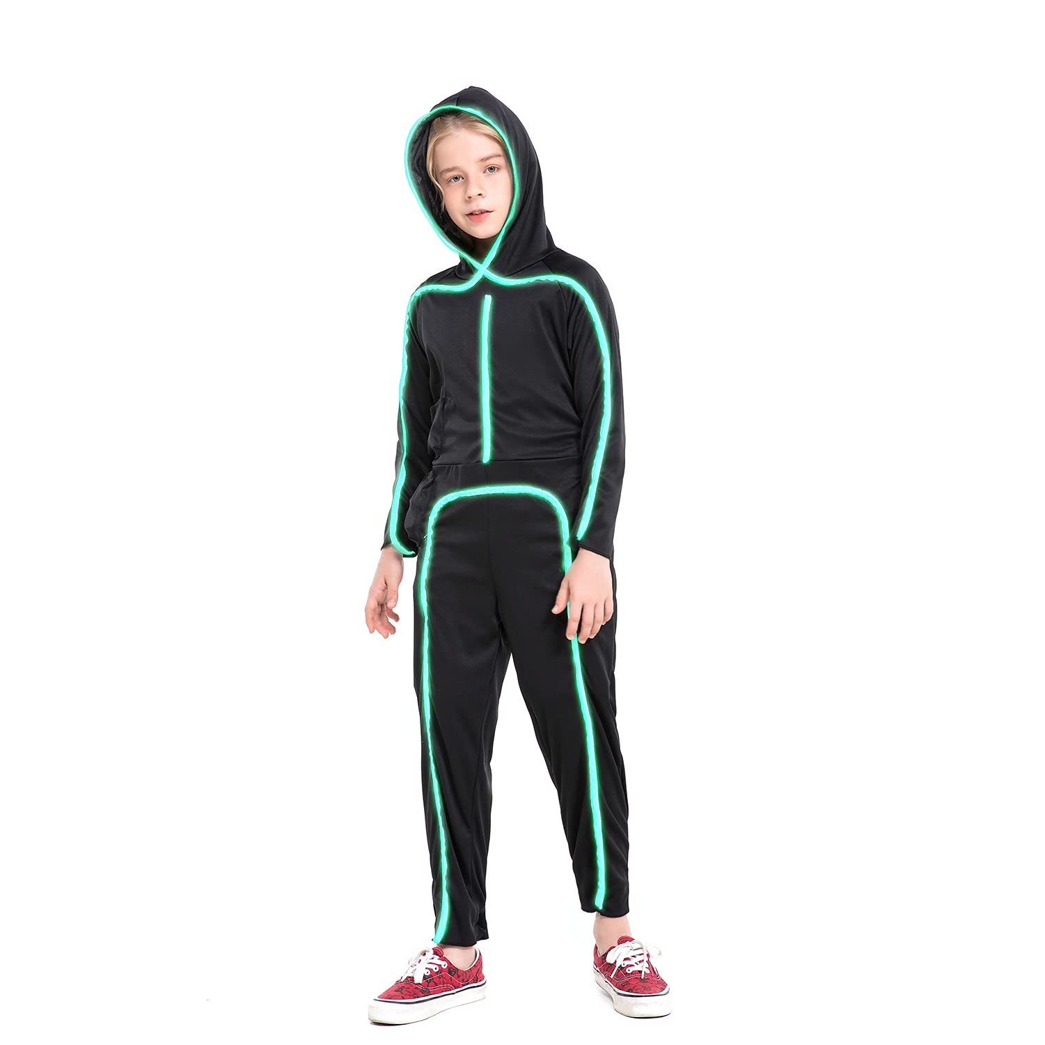 Snapklik.com : HSCTEK Led Light Up Stick Figure Costume For Kids ...