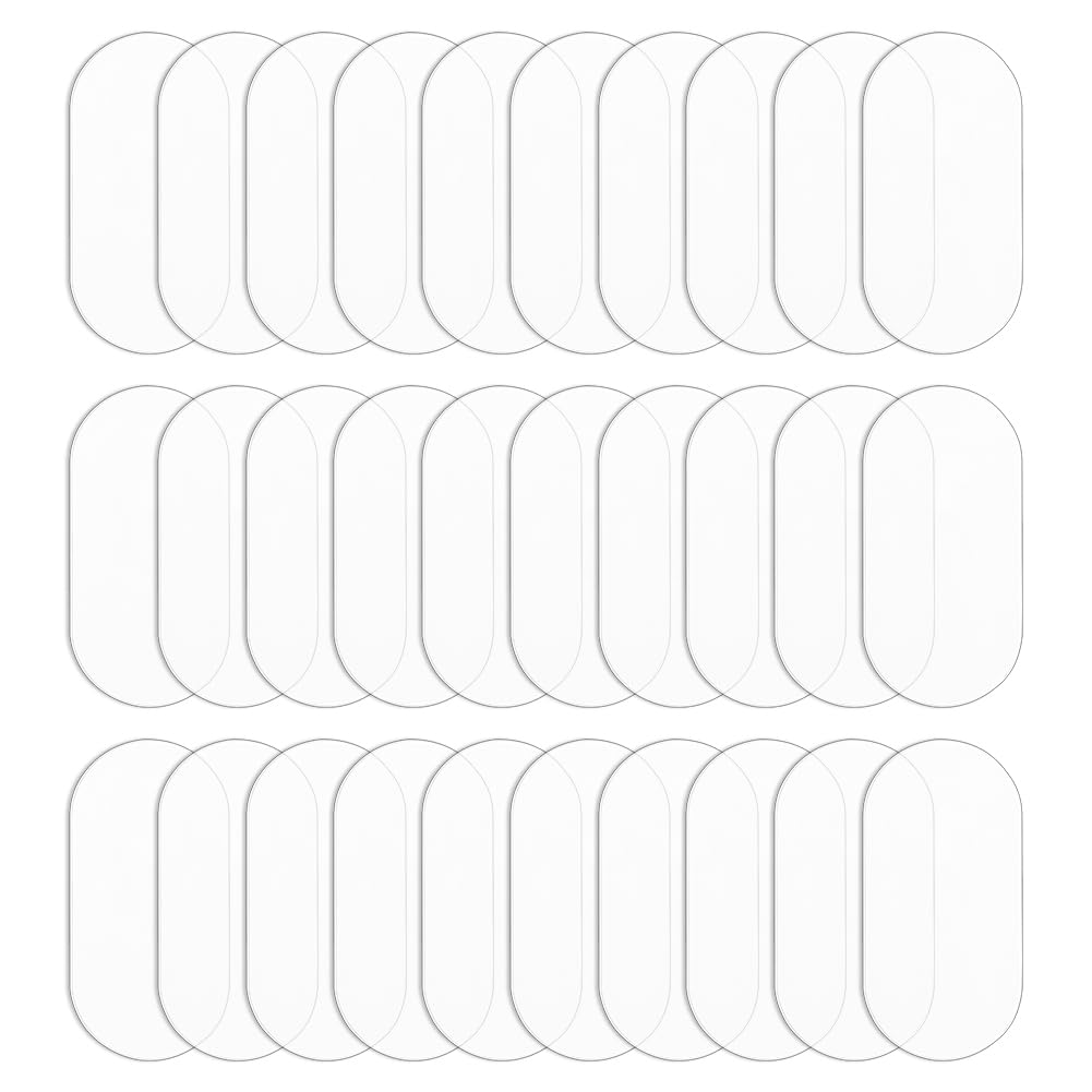 Amazon.com: FINGERINSPIRE 30 Pcs Clear Miniature Bases 25x50mm Oval ...