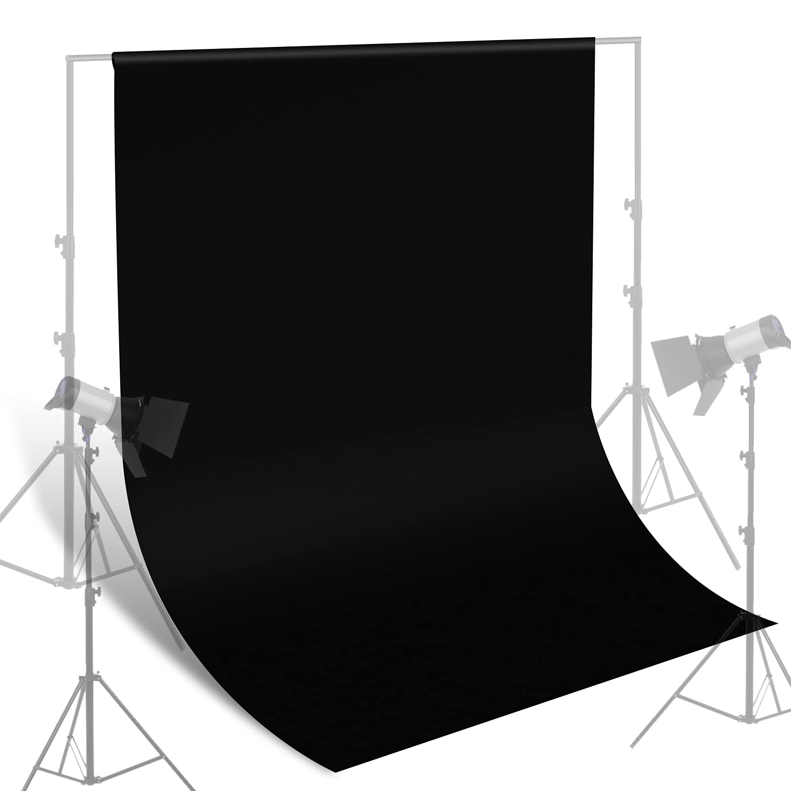 Buy VERNALVERT Black Backdrop Photography Background - 8 x 10 FT Black ...