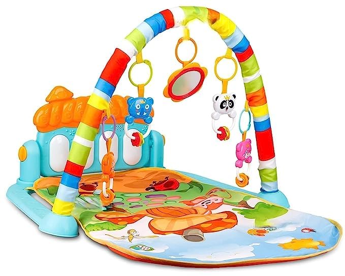 Baby Piano Fitness Rack Play Mat Gym & Fitness Rack with Hanging ...