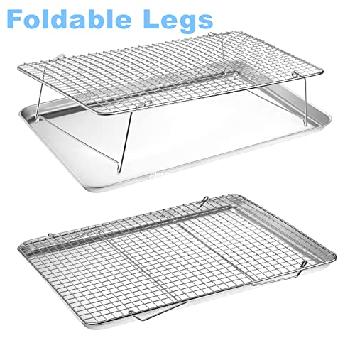 Buy Tebery 304 Grade Stainless Steel Baking Rack 3-Tier Stackable ...