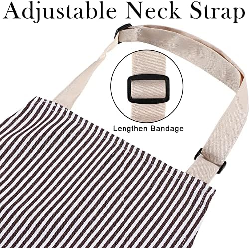 Amazon.com: JaGely 8 Pack Aprons for Women with Pockets Men Kitchen ...