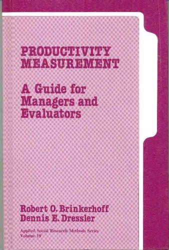 Productivity Measurement: A Guide for Managers and Evaluators (Applied ...