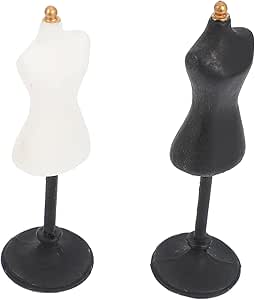 Amazon.com: Toddmomy 2pcs Mini Doll Model Rack Female Mannequin Torso ...