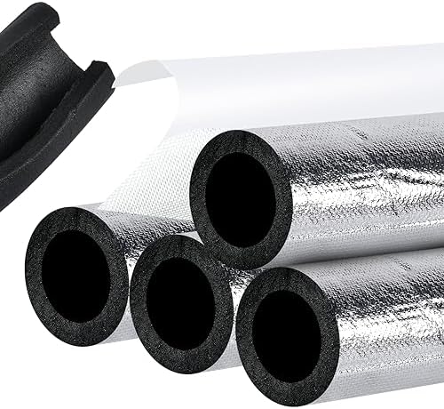 Worldity 4 Pack Insulation Tubes 2 Inch, Pre-Slit Self-Adhesive ...