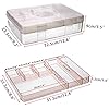 IGNPION Clear Craft Stackable Storage Box with Storage Tray Plastic 7 ...