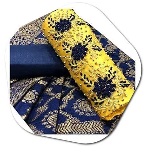 Buy Kanudo Women's Designer Chandery Cotton Unstiched Dress Material ...