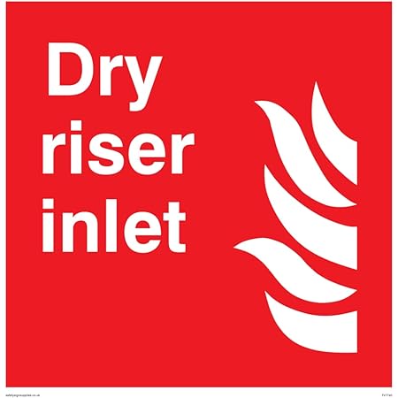 Dry Riser Fire Sign 200mm x 200mm - Self Adhesive (FEX.12V-SA) (1 ...