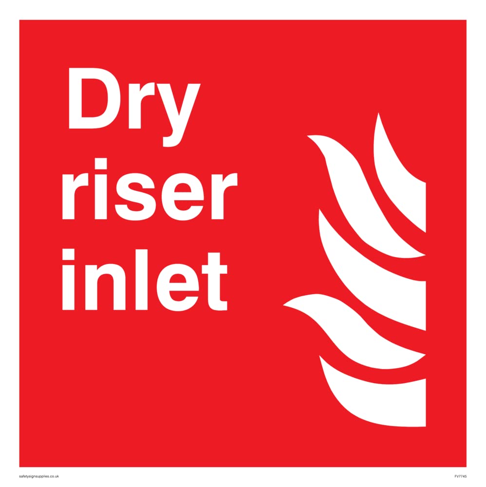 Dry riser inlet Sign - 200x200mm - S20 : Amazon.co.uk: DIY & Tools