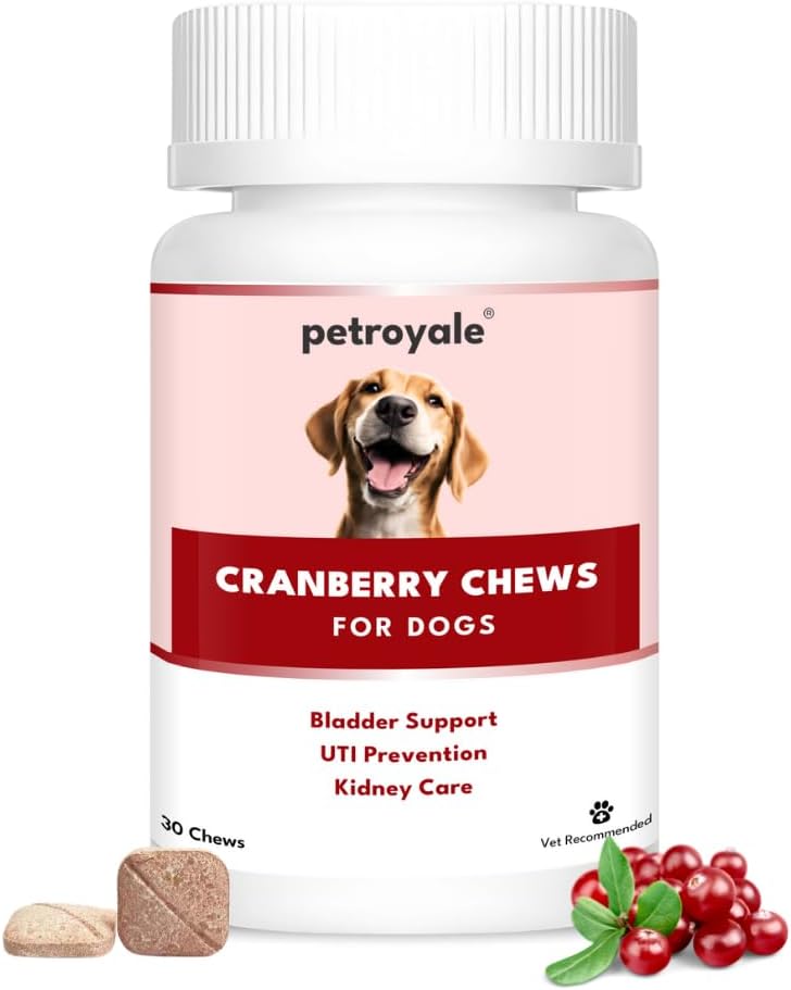 Petroyale Cranberry Chews for Dogs - Dog UTI Health Supplement - Better ...