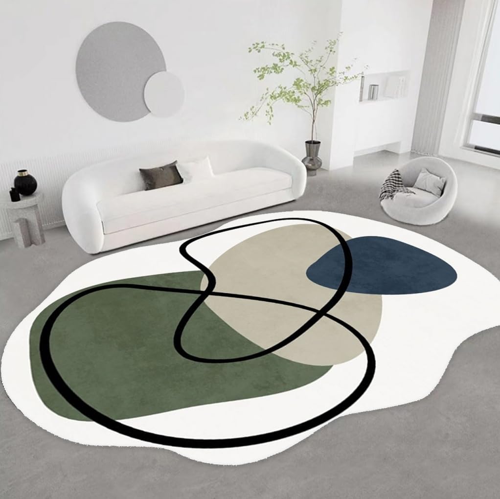 Amazon.com: Boho Cute Minimalist Modern Abstract Shaped Area Rug 6x8 ...