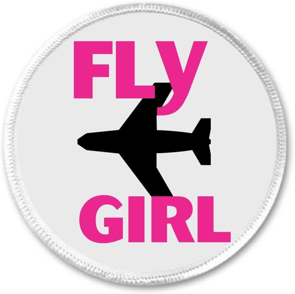 Amazon.com: Fly Girl (Pink) Flight Attendant 3" Sew On Patch : Clothing ...