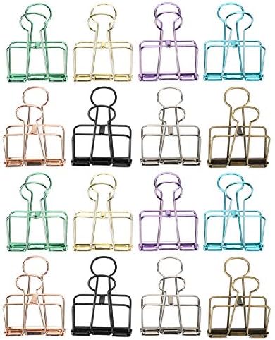 Amazon.com : Wire Binder Clips, 16 Pcs Multicolor Hollow Clip Paper ...