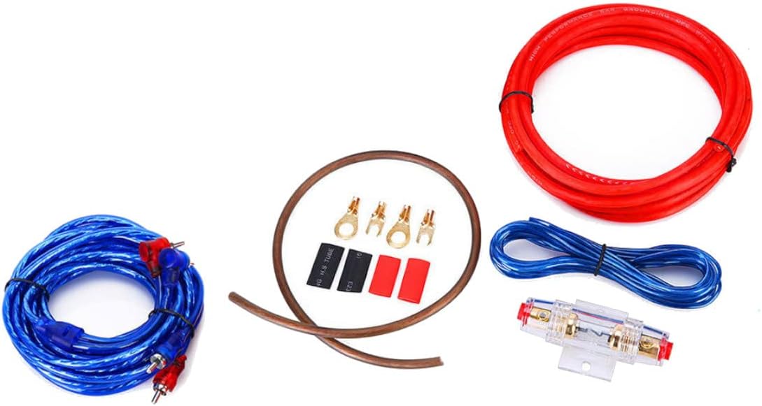 Amazon.com: MOOKEENONE Car AMP Wiring Kit Speaker Audio Wire Subwoofer ...
