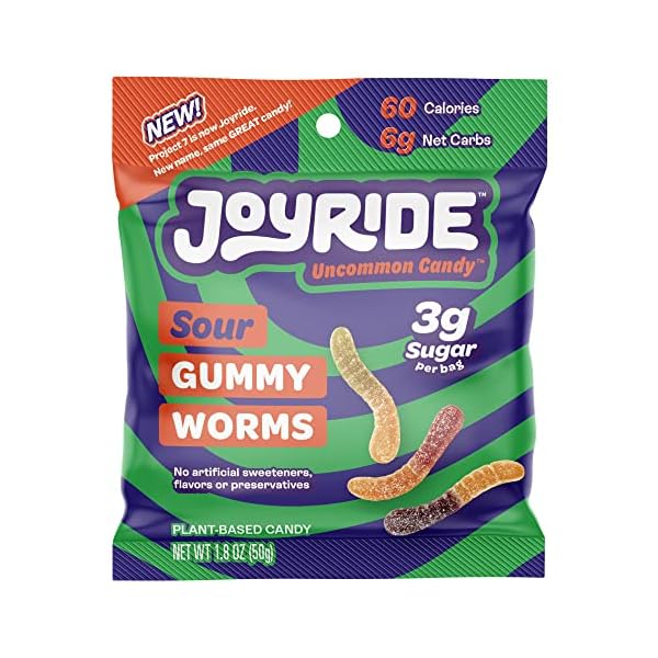 JOYRIDE Low-Sugar Sour Gummies - Keto Candy with 3g Sugar & 6g Net ...