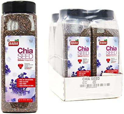 Amazon.com : Badia Chia Seed, 22 oz (Pack of 4) – High Fiber, Omega-3 ...
