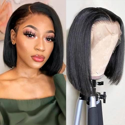 Amazon.com : Eawwii Bob Wig Human Hair 13X4 Lace Front for Women ...