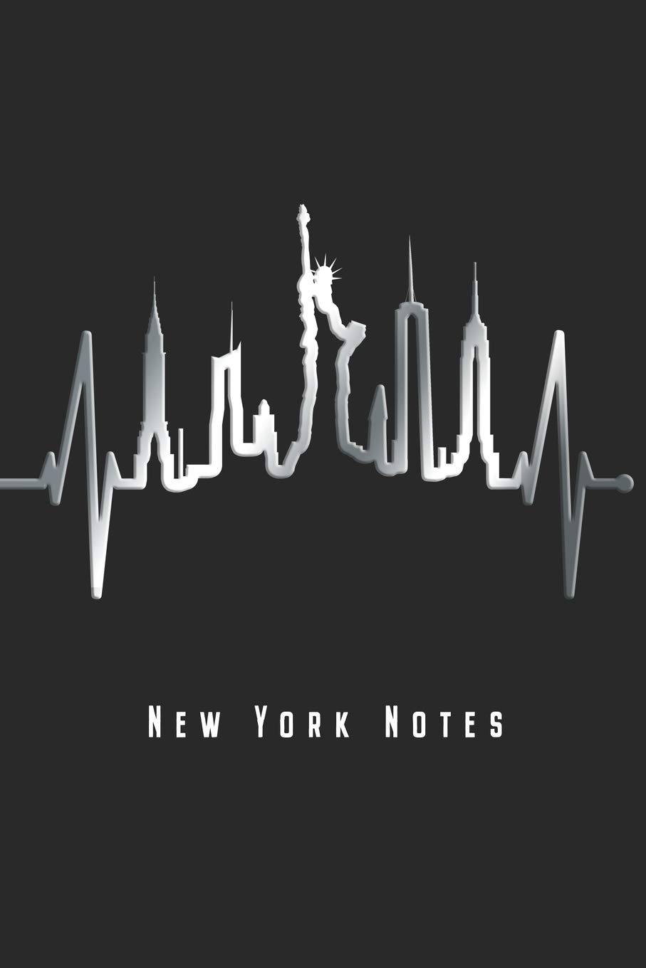 New York Notes: NYC Heartbeat Skyline Notebook NY Journal Diary Planner ...