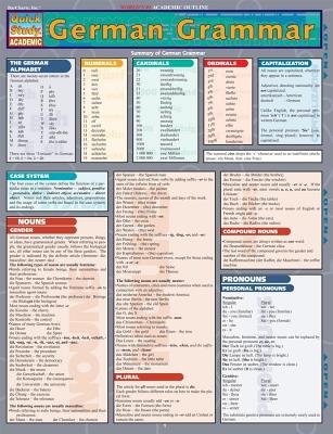 German Grammar Laminate Reference Chart[CHART-QUICKSTUDY GERMAN GRAMMA ...