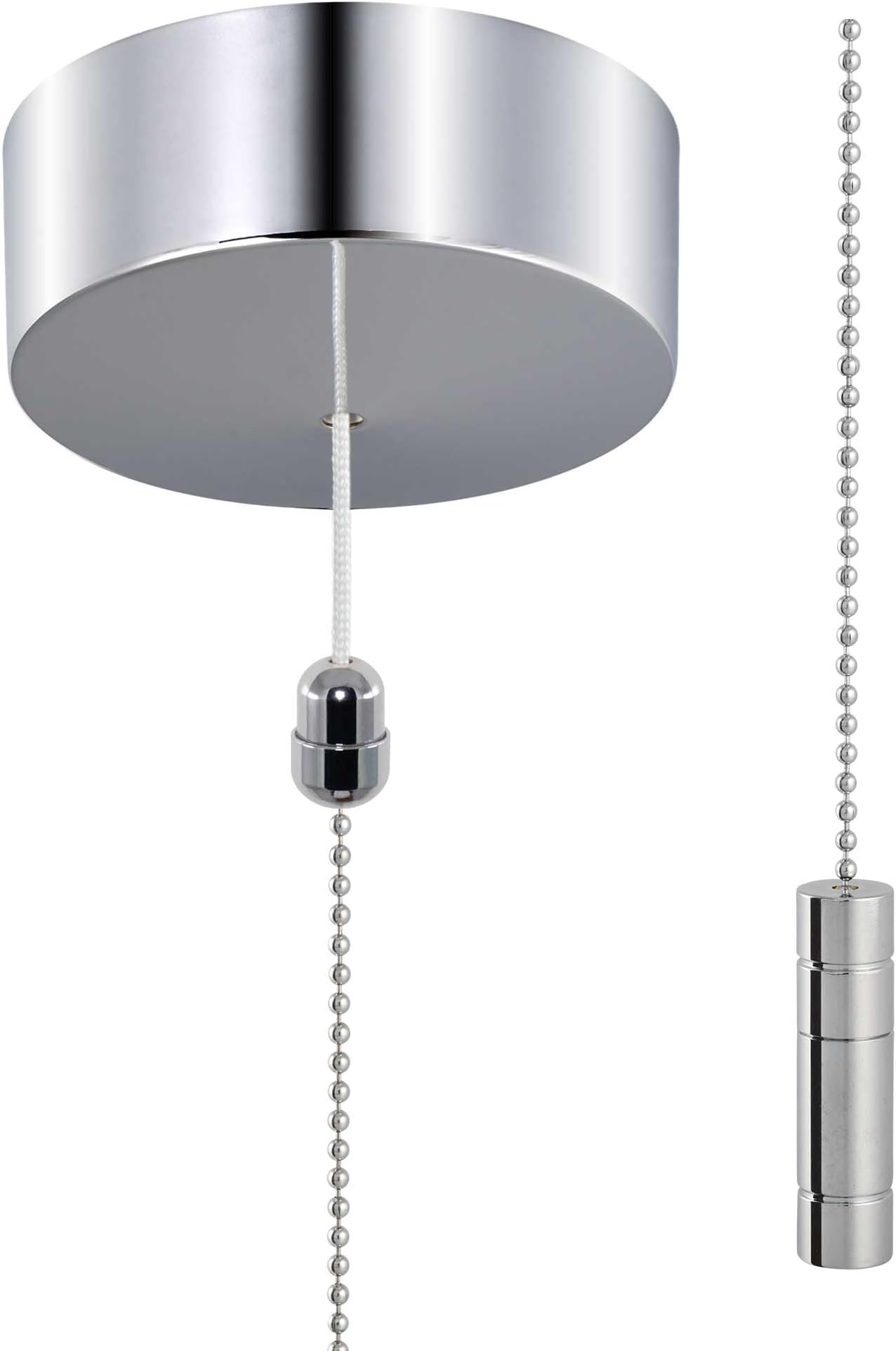 Deluxe 6Amp 2 Way Ceiling Switch White and Chrome Feature FPK4-WH-37 ...