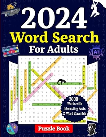 2024 Word Search Puzzle Book for Adults: 100 Large Print Puzzles with ...