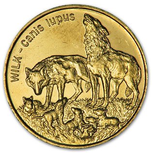 1999 PL Poland 2 Zlote Wolves BU Copper Brilliant Uncirculated at ...