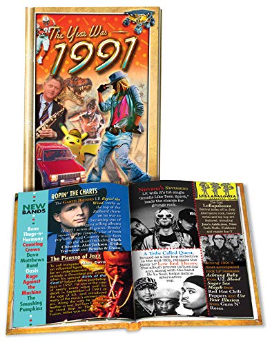 "The Year Was 1991" Hardcover Mini Book: Birthday or Anniversary Gift ...