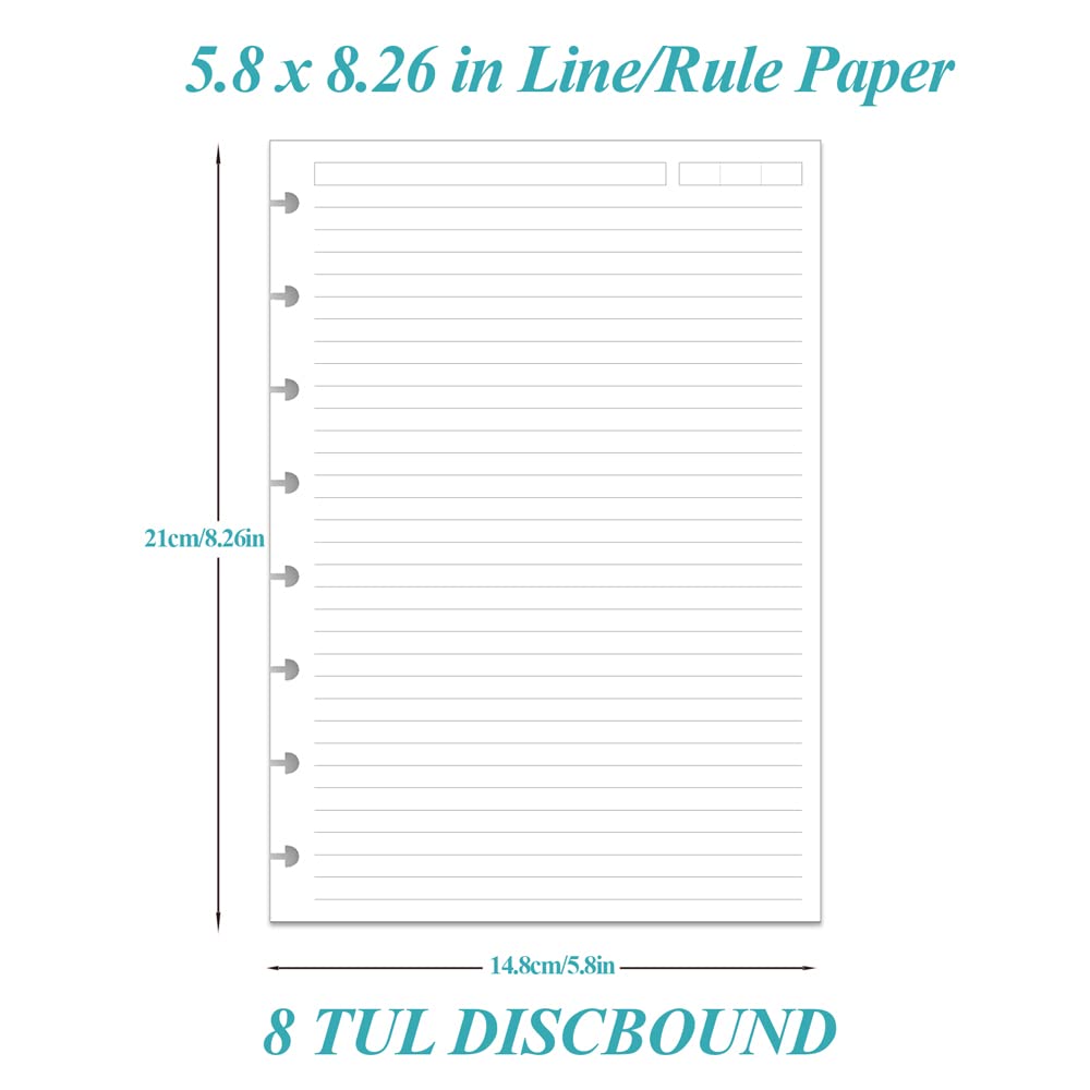 Snapklik.com : A5 TUL Discbound Lined Refill Paper, 8-Disc Discbound ...