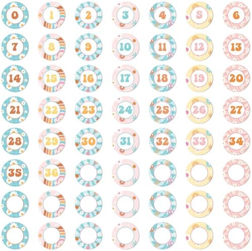 Amazon.com: 56PCS Numbers Magnetic Accents Round Hippie Number Magnets ...