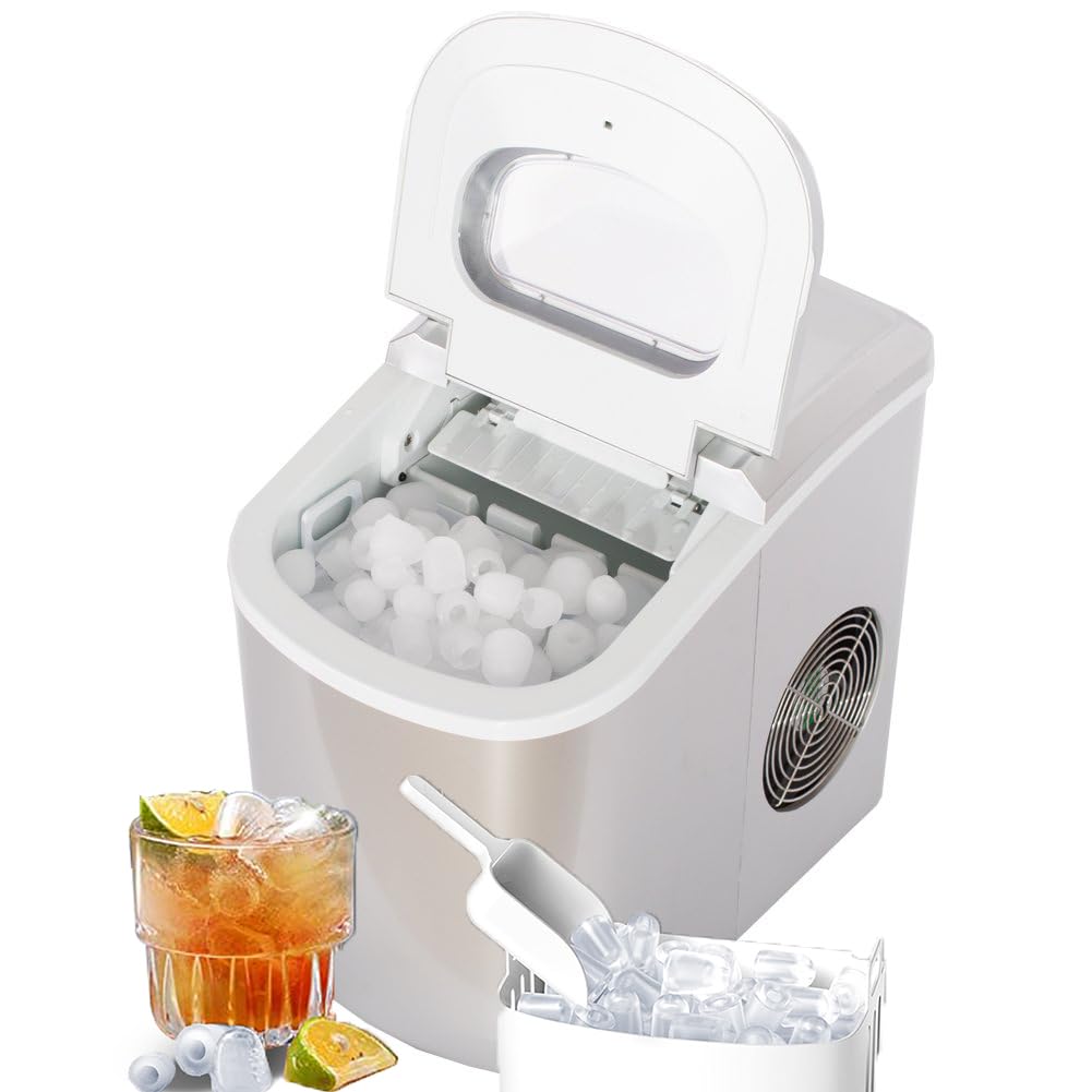 SMETA Countertop Ice Maker Portable Nugget Ice Machine Chewable Compact ...