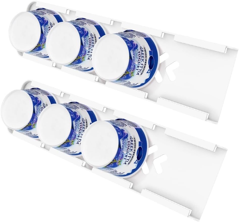 Amazon.com: Sophico Yogurt Organizer for Fridge, 4 Capacity Yogurt ...