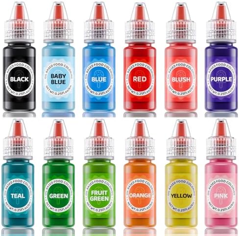 Amazon.com : Oil Based Food Coloring for Chocolates - Jelife 12 Colors ...